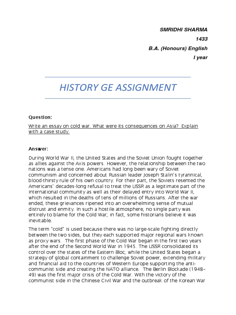 Cold War's Impact on Asia: A Case Study | PDF | Vietnam War | North Vietnam