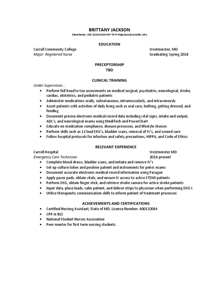 Brittany Jackson Resume-School | PDF