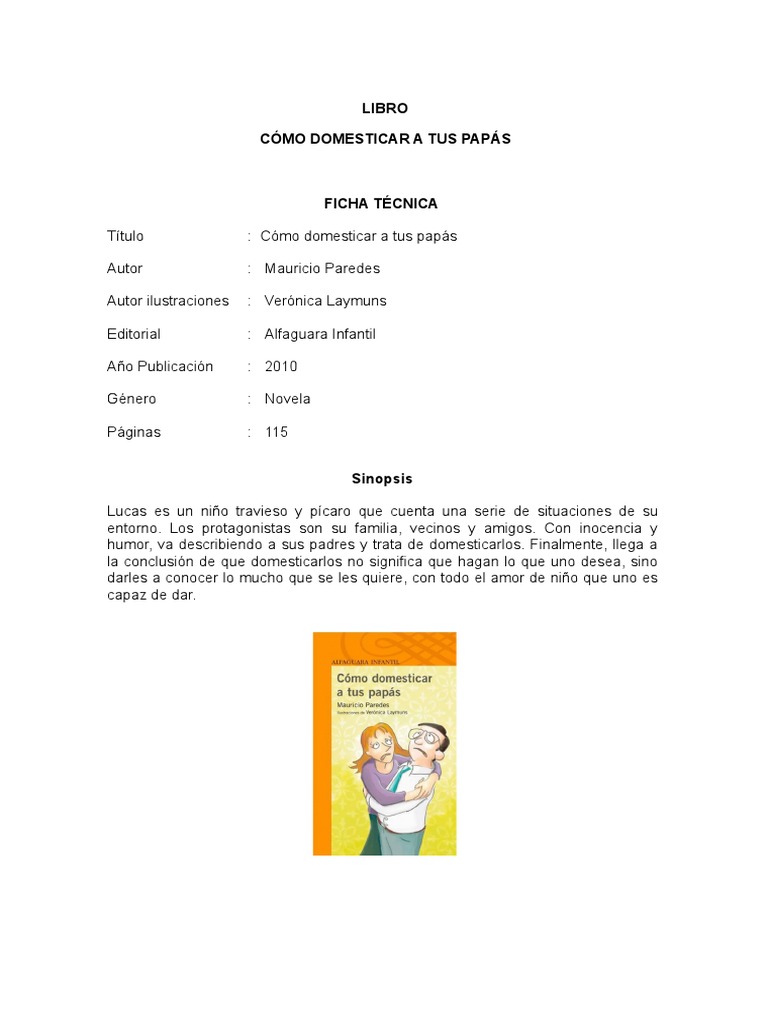 Como Domesticar A Tus Papas LIBRO