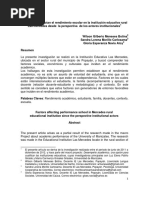 Definiciones de Rendimiento Academico Segun Autores (Proyecto Inv) | PDF