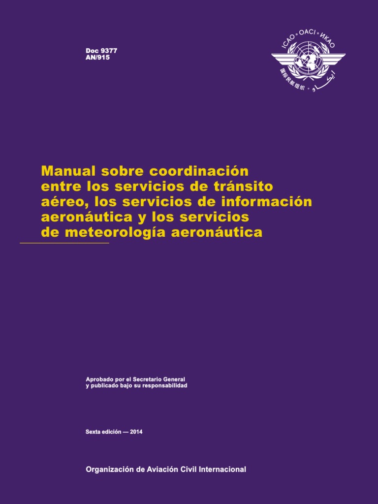 Doc. 9377 OACI | PDF | Aeropuerto | Control de tráfico aéreo