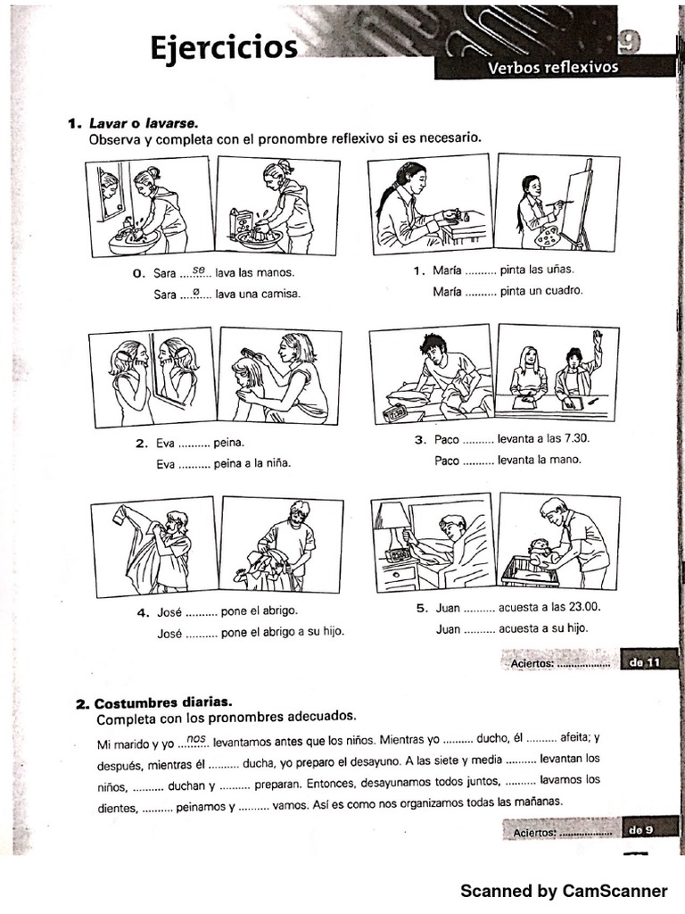 Práctica Reflexivos | PDF