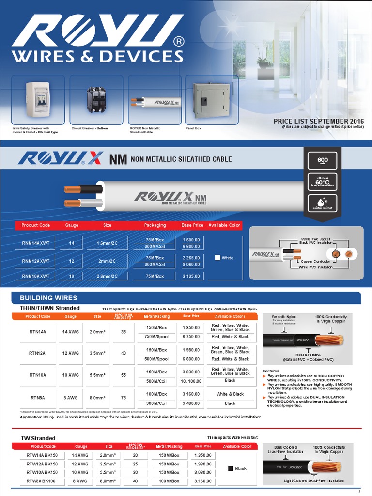 Royu Wires Devices 1 | PDF | Manufactured Goods | Electricity