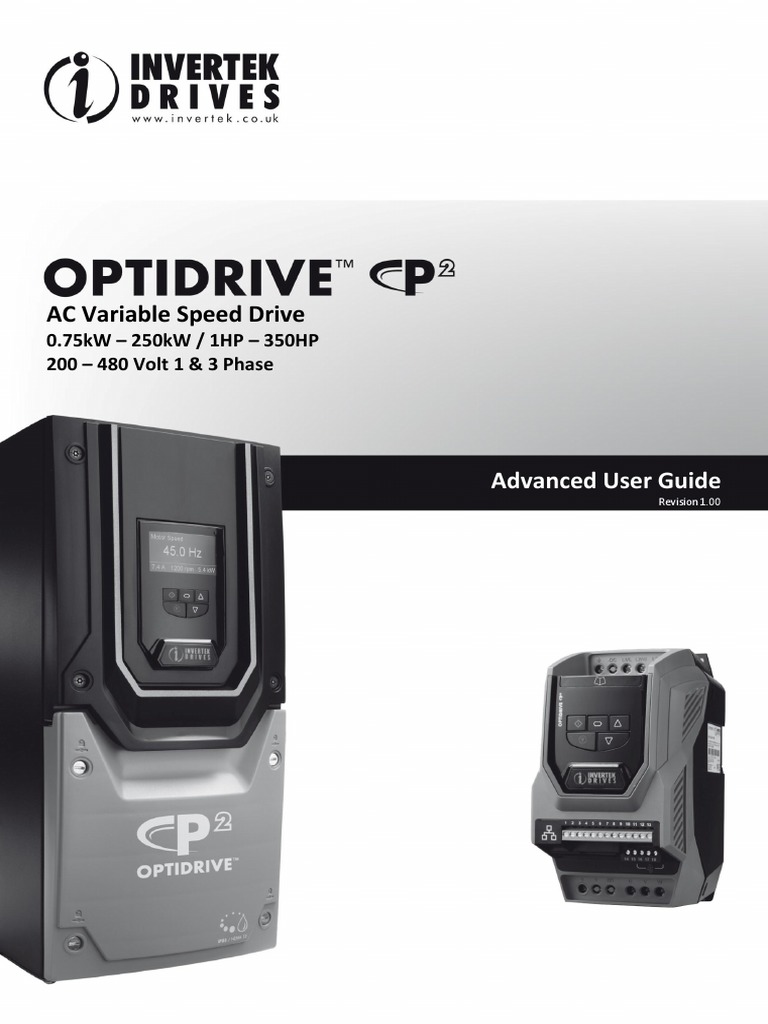 Optidrive P2 Advanced User Guide Rev 1.00 | PDF | Power Inverter ...
