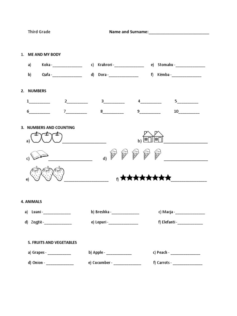Test 3rd Grade | PDF