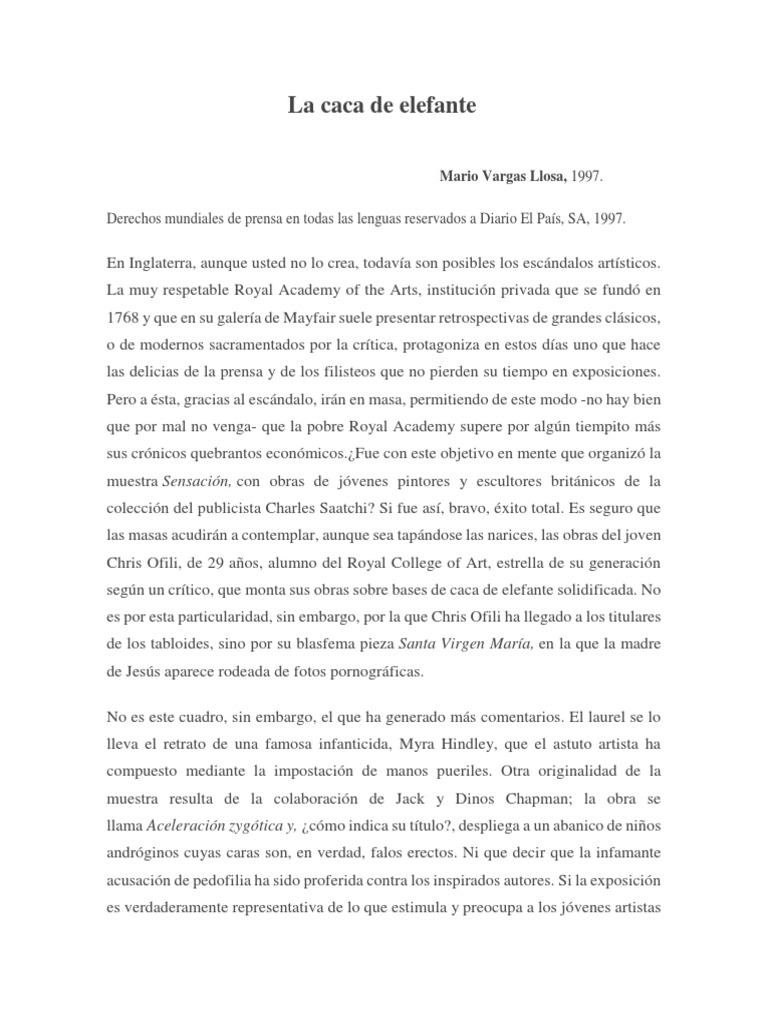 N° 1 La Caca de Elefante | PDF | Pinturas | Artes (general)