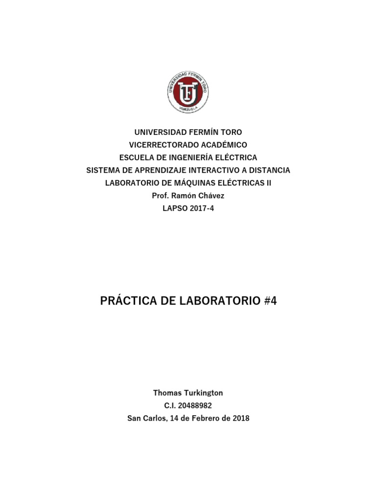 Informe Practica 4 Conexiones de Transformadores | PDF | Transformador | Inductor