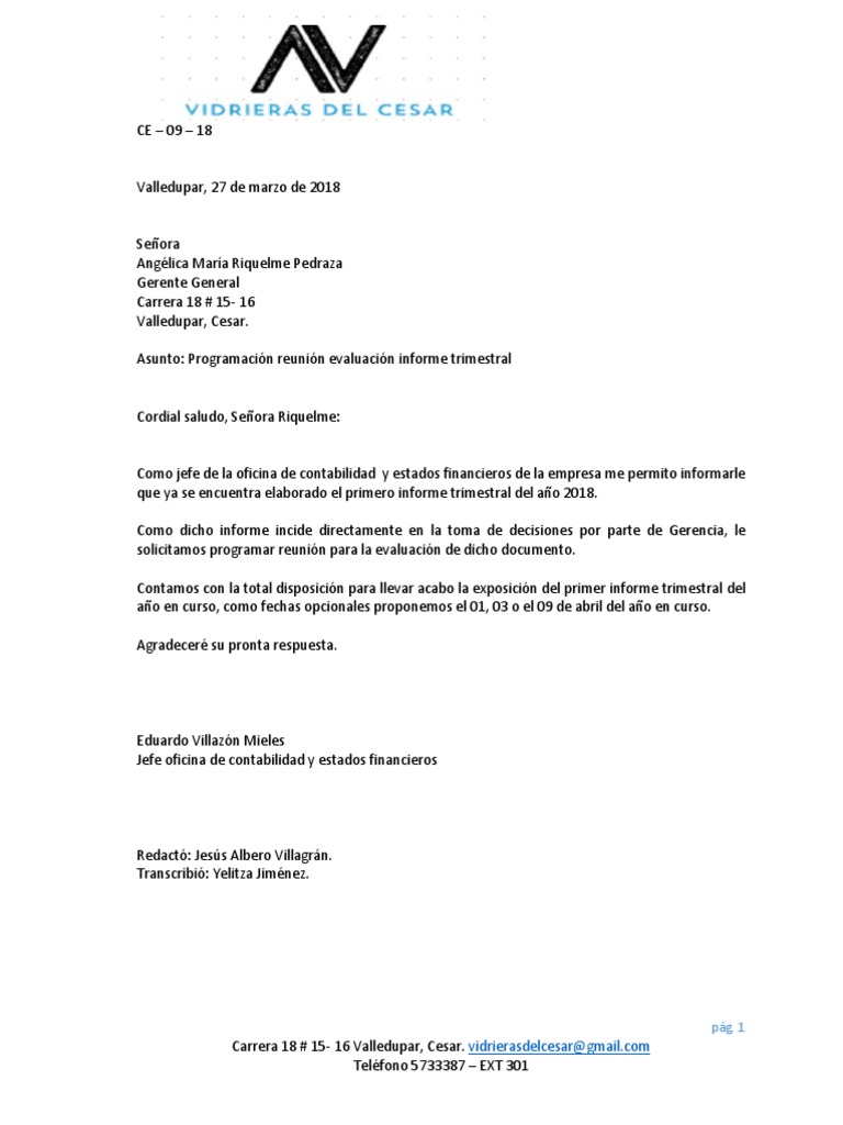 Carta Comercial Estilo Bloque Extremo | PDF