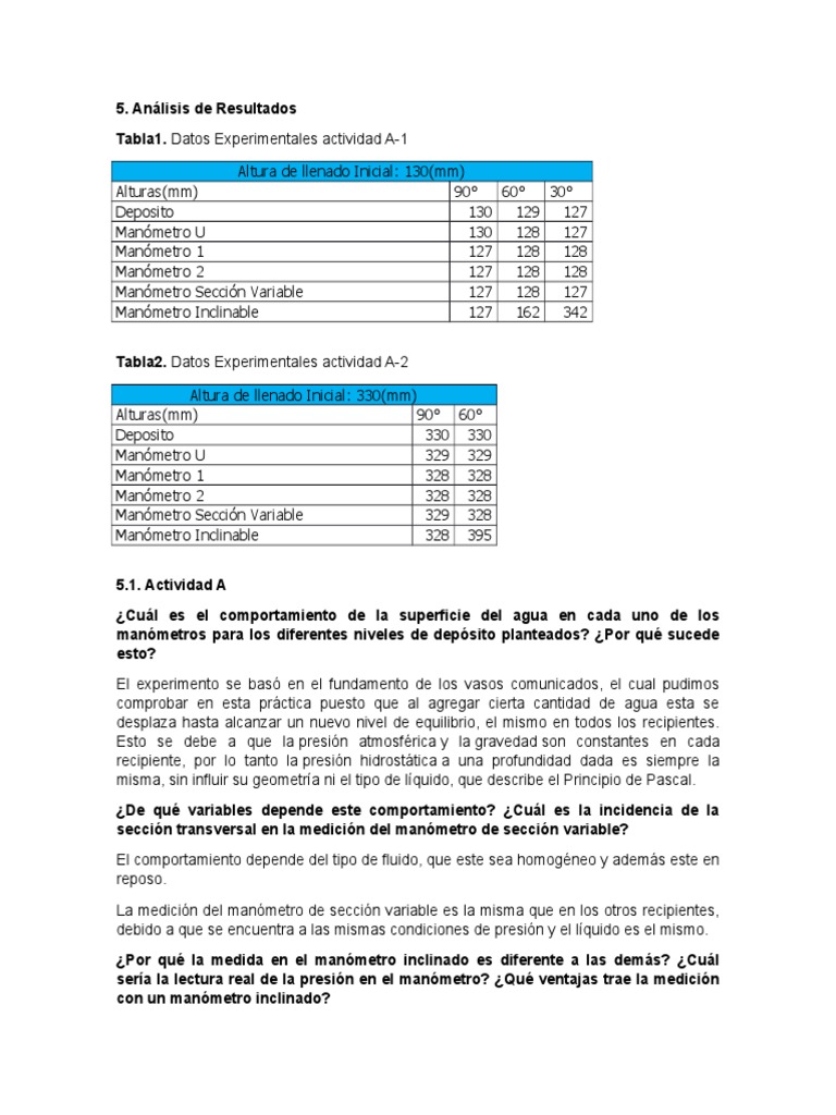 Manometría | PDF | Medida de presión | Presión