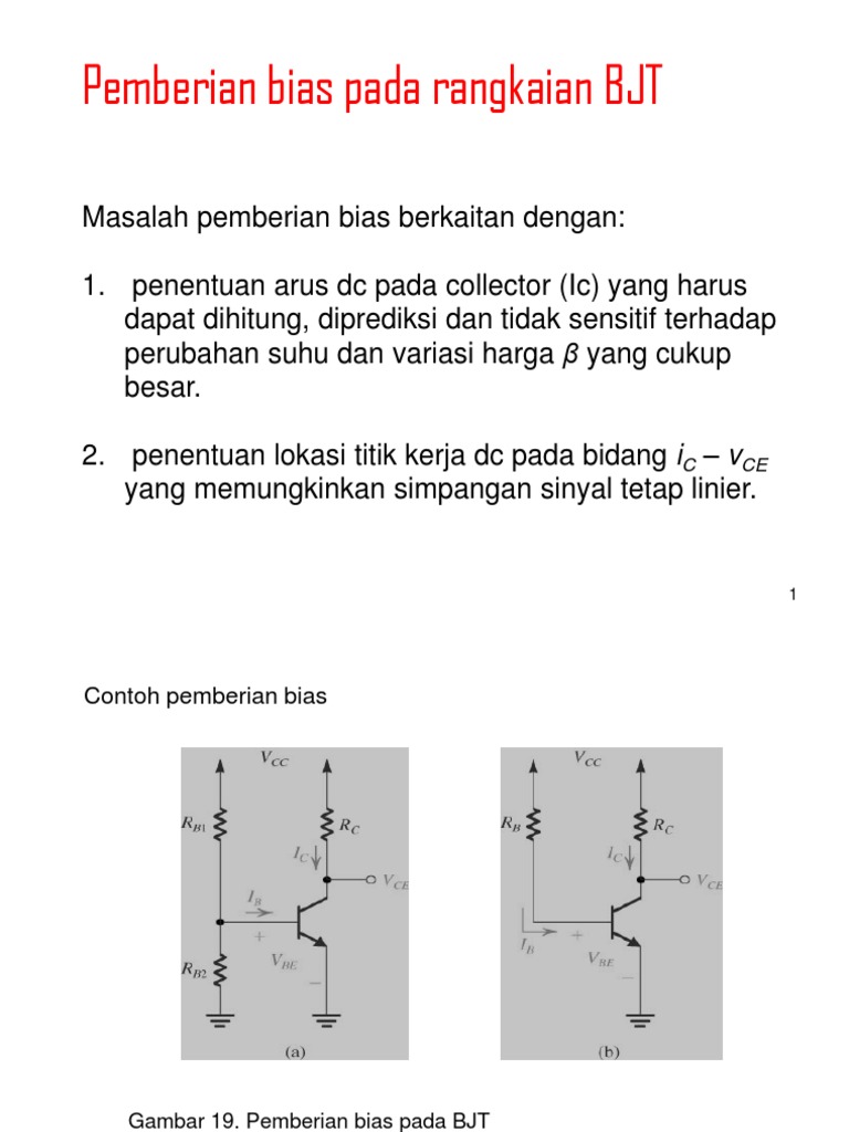 Pemberian bias pada rangkaian BJT: β yang cukup | PDF