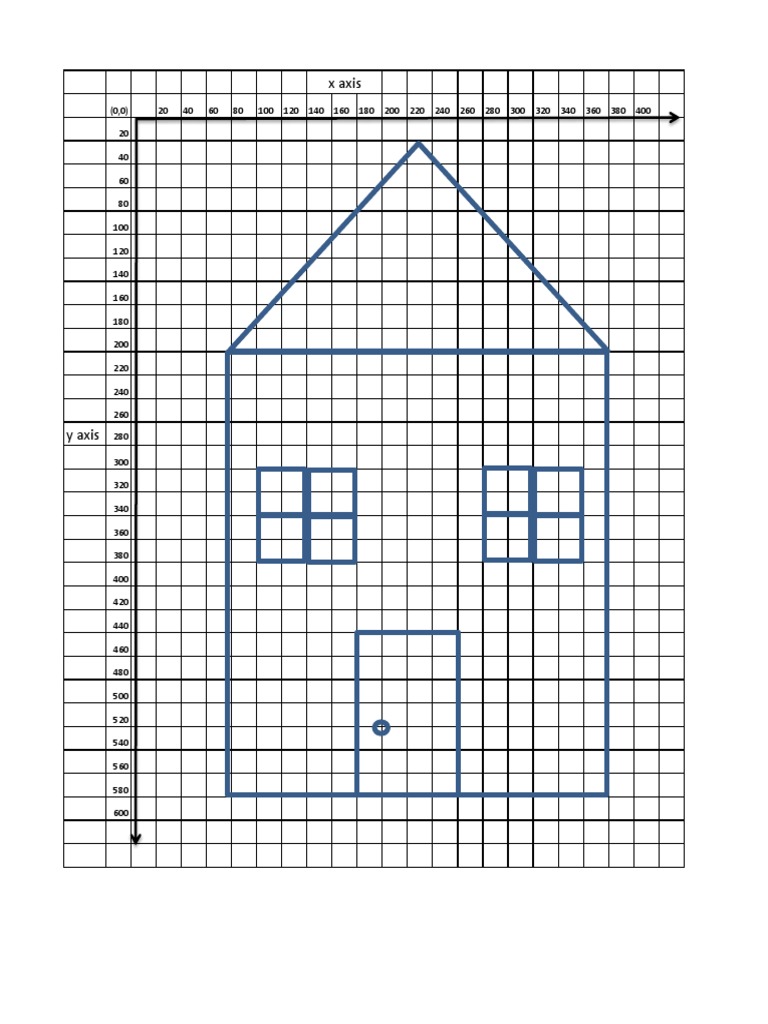 House On Cartesian Graph Paper For Processing 1 | PDF