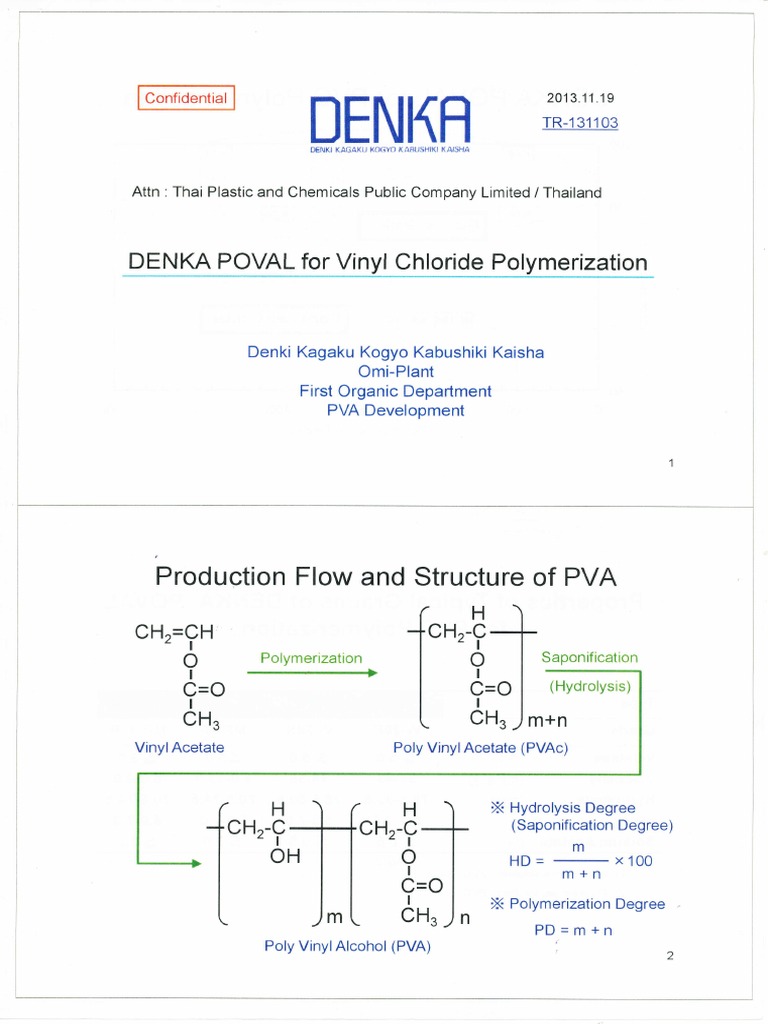 Denkr: Denka For Vinyl Chloride Polymerization | PDF | Polyvinyl ...
