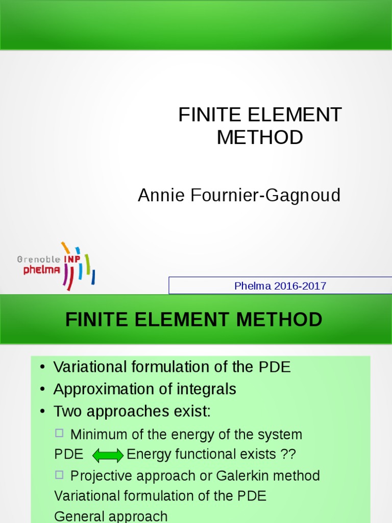Finite Element Method Pdf Finite Element Method Partial Differential Equation