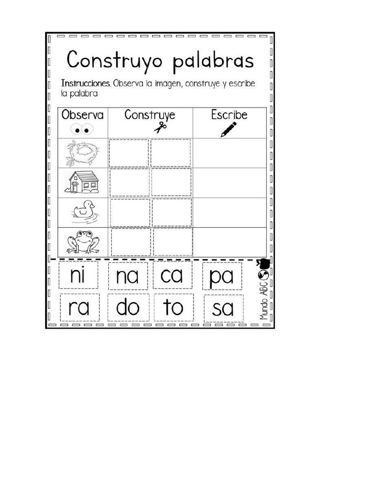 Guias para Formar Palabras | PDF