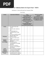 Validation Sheet For Research Questionnaire | PDF