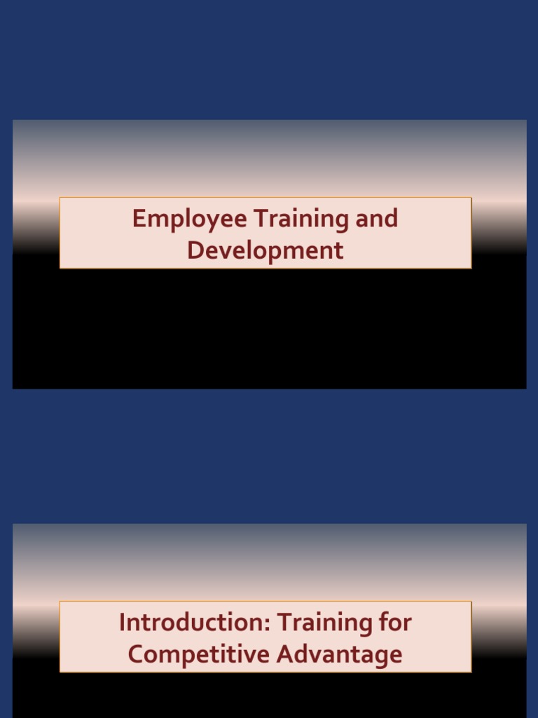 Introduction To Employee Training and Development - PPT 1 | Download ...