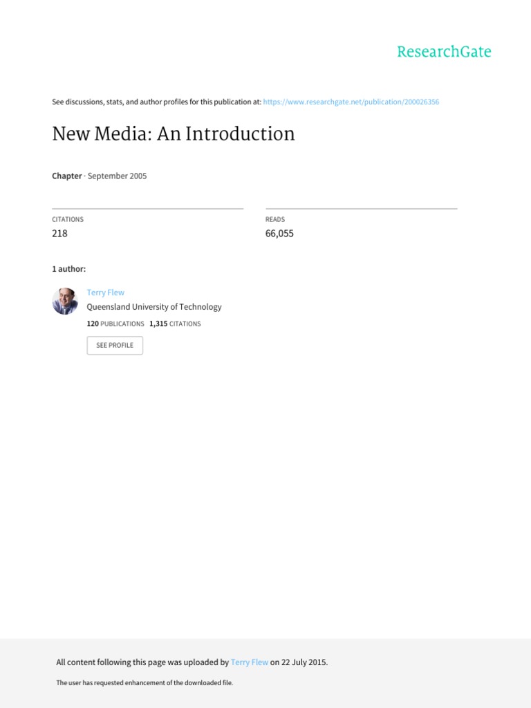 New Media An Introduction | PDF | New Media | Social Media