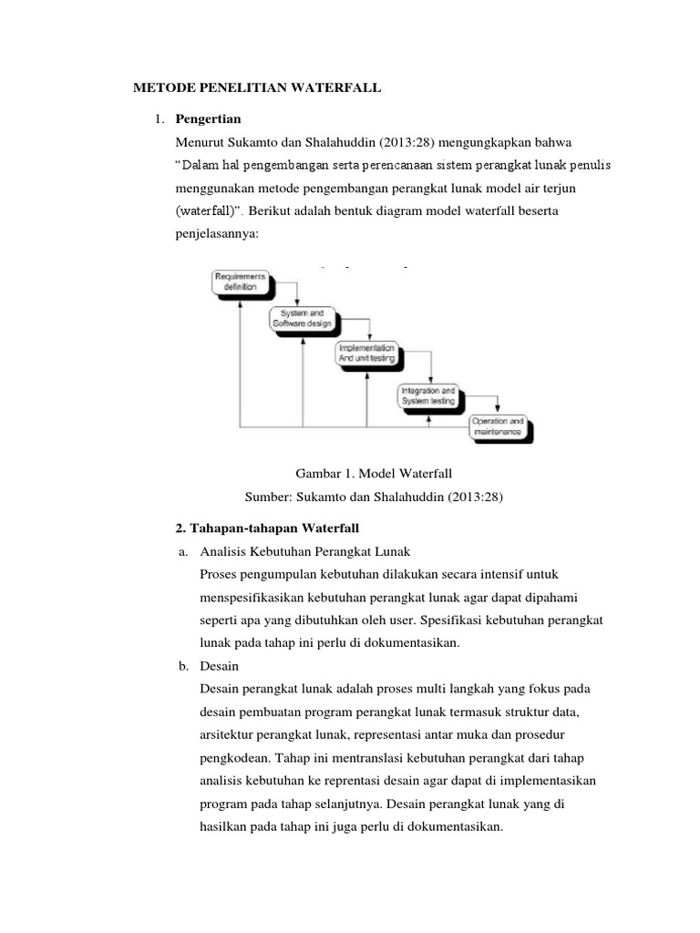 Metode Penelitian Waterfall, SDLC, Prototype | PDF