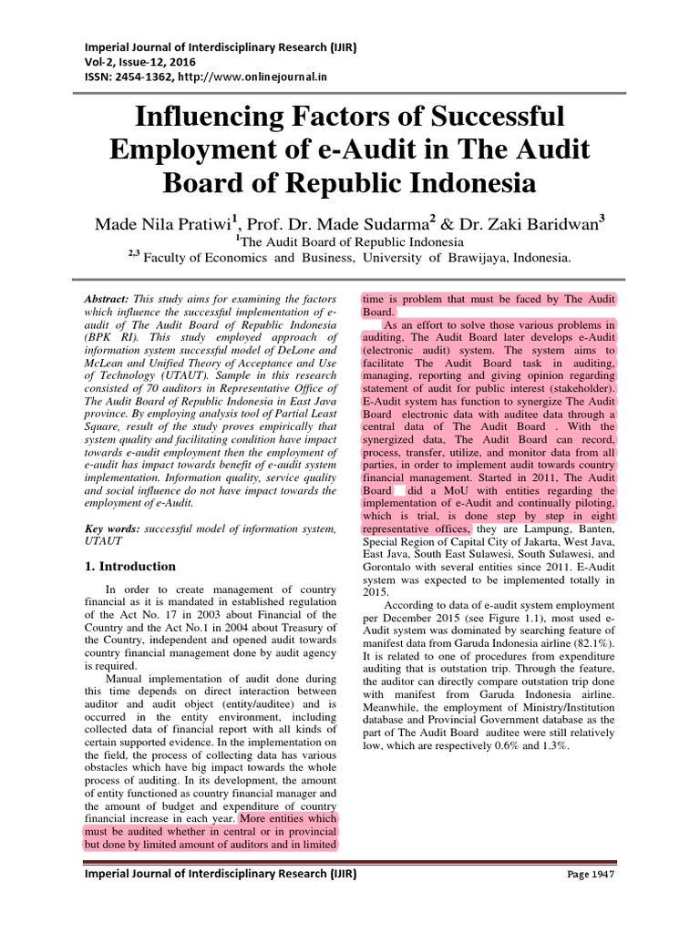 Asi - Ok 2 PDF | PDF | Audit | Validity (Statistics)