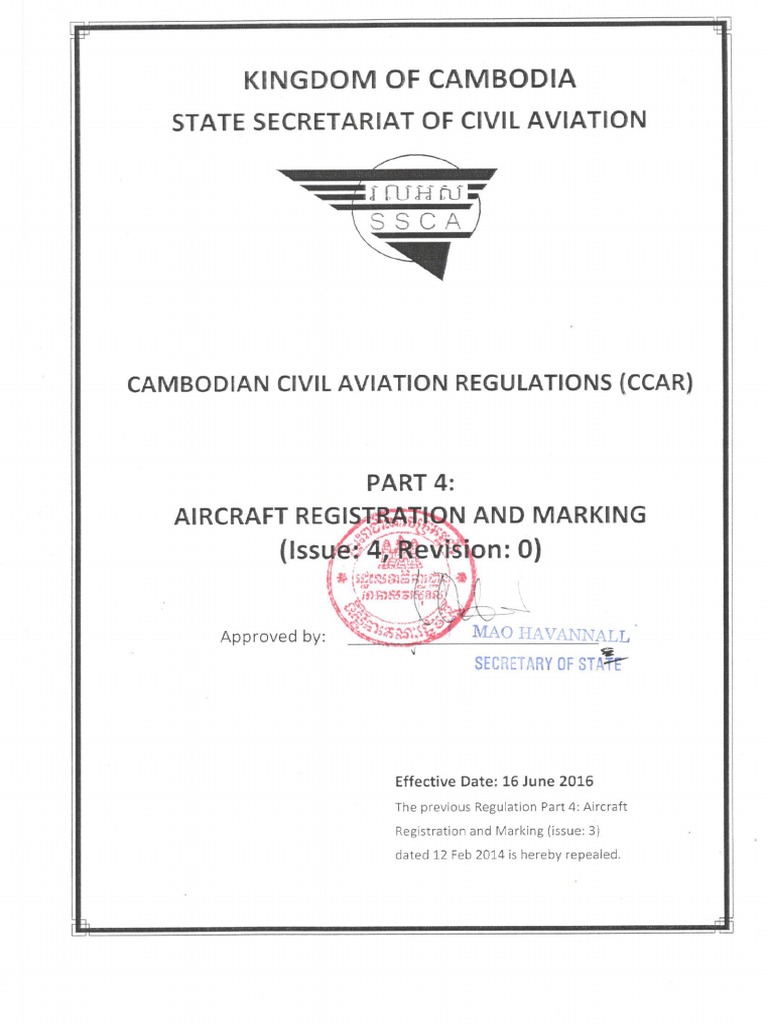Part 4 Aircraft Registration and Marking | Download Free PDF | Lease ...
