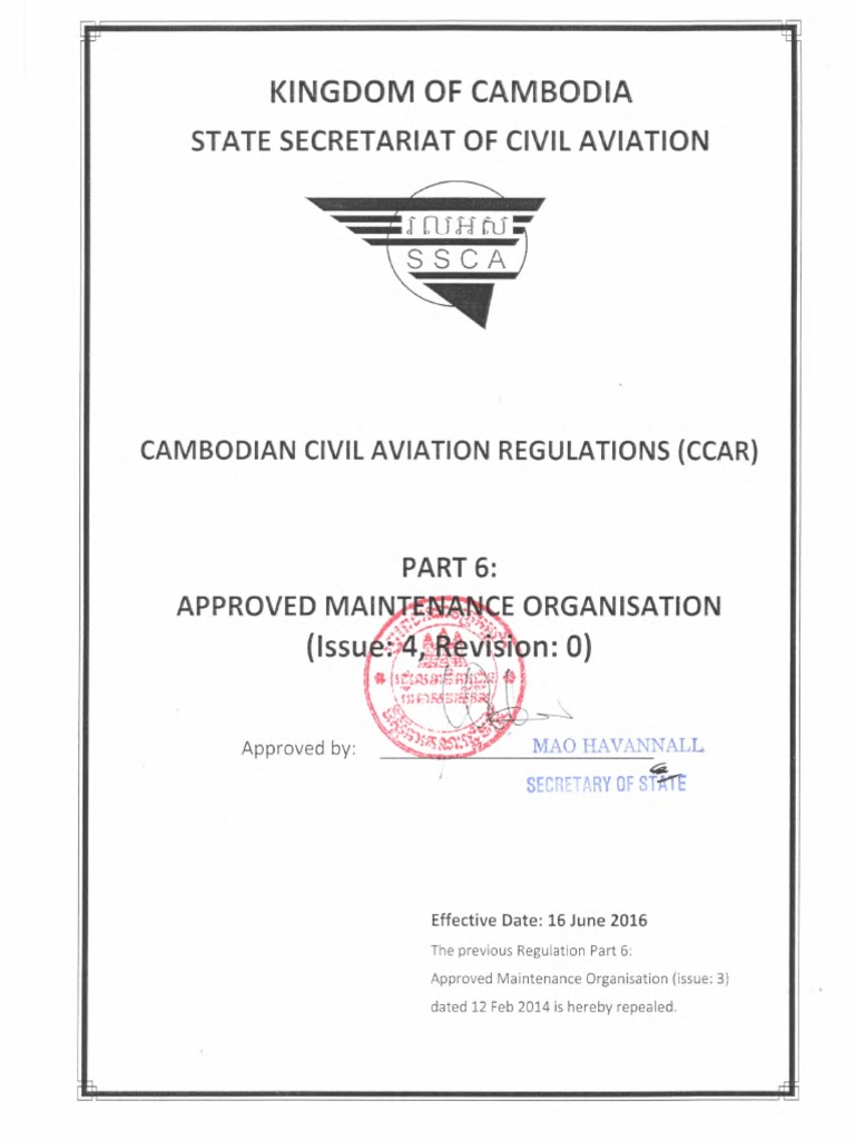 Part 6 Approved Maintenance Organization | PDF | Calibration ...