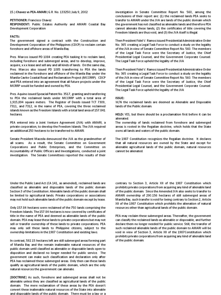 15) Chavez Vs Pea-Amari | PDF | Corporations | Constitution