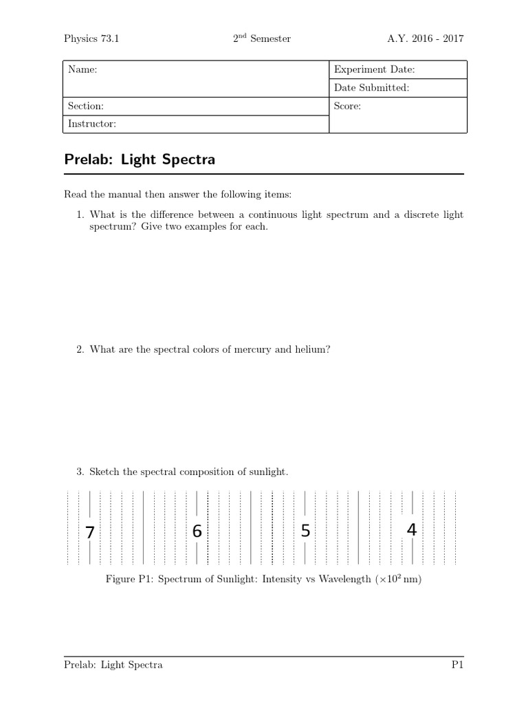 7 Light Spectra | PDF | Emission Spectrum | Electron