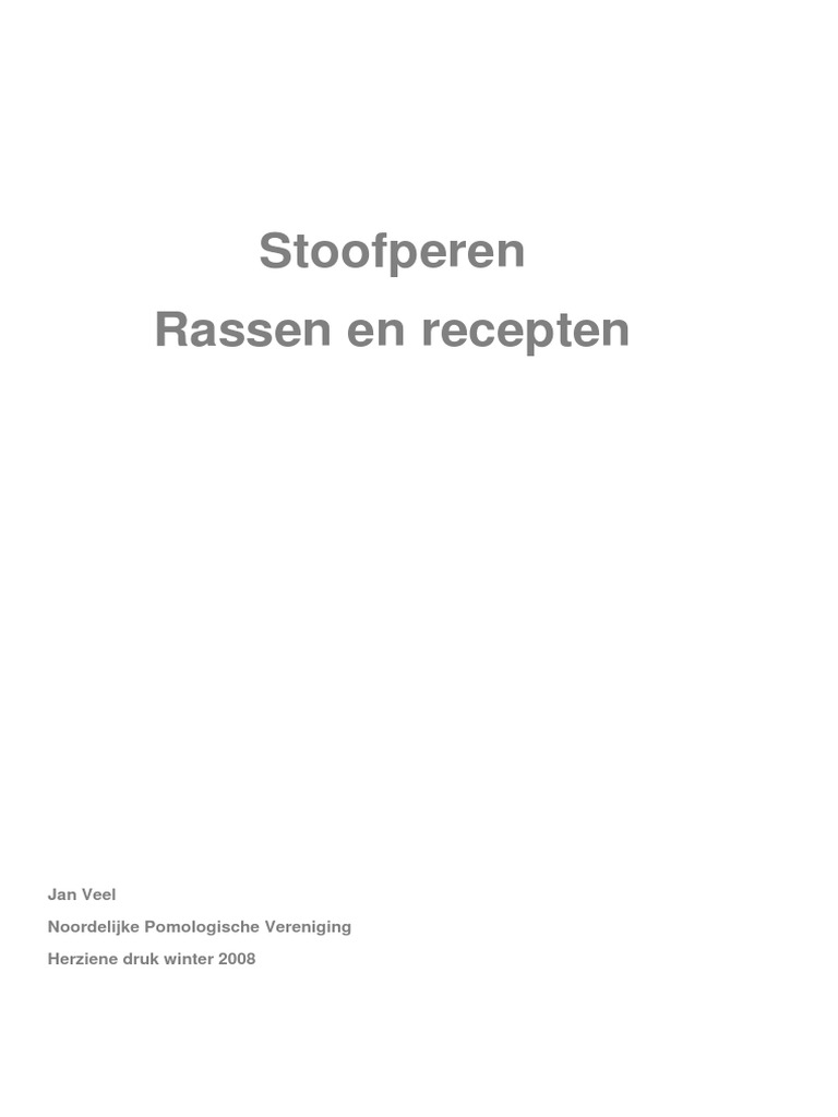 Stoofperen Rassen en Recepten | PDF