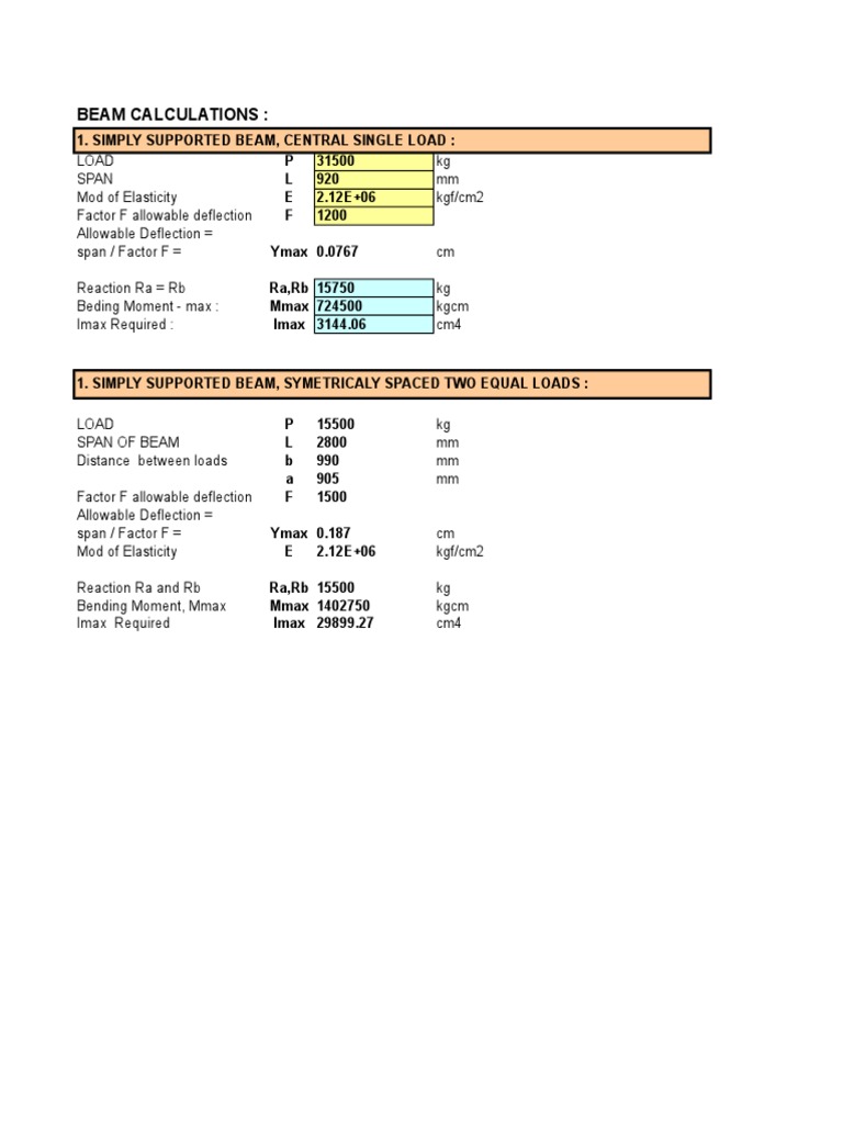 Beam Calc1 | PDF