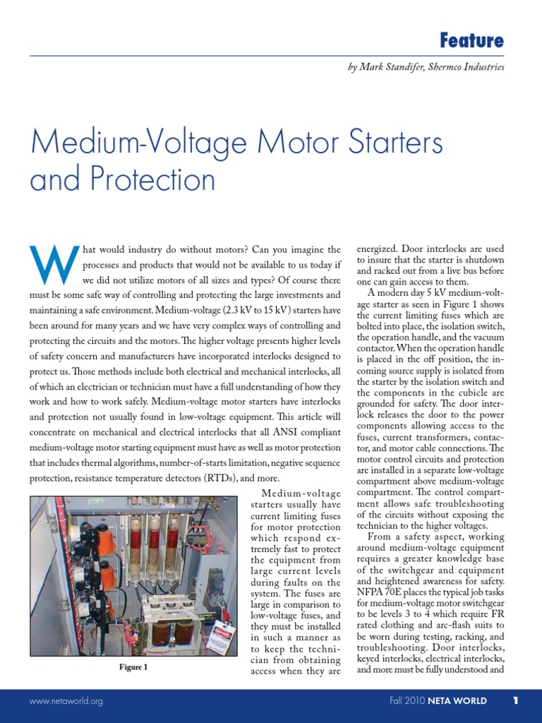 MV Motor Protection PDF | PDF | Relay | Fuse (Electrical)