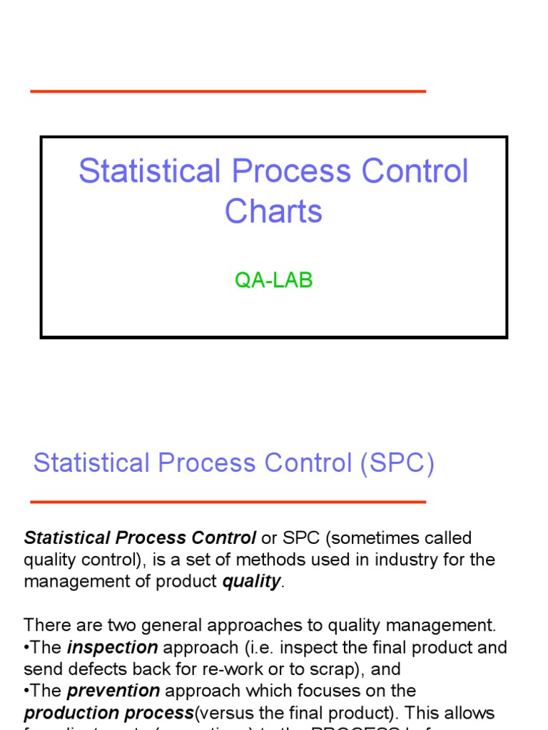 Statistical Process Control Charts: Qa-Lab | PDF | Scientific Method ...