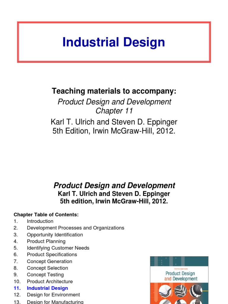 Industrial Design: Teaching Materials To Accompany | PDF | Usability ...