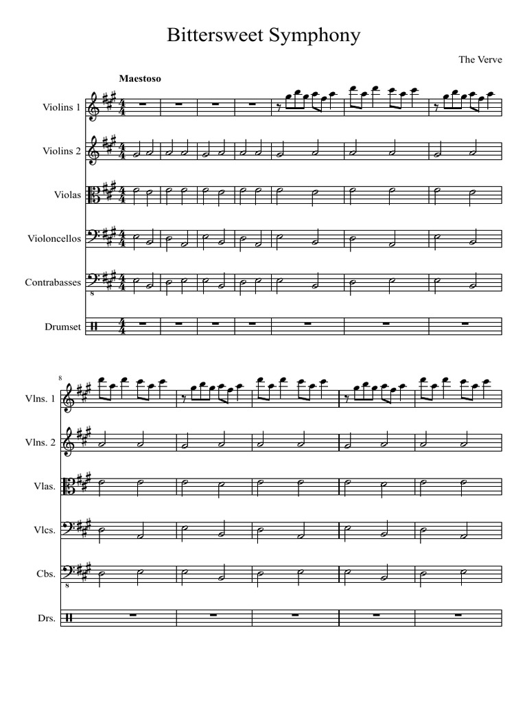 709151-The Verve Bittersweet Symphony | PDF | Bowed Instruments ...