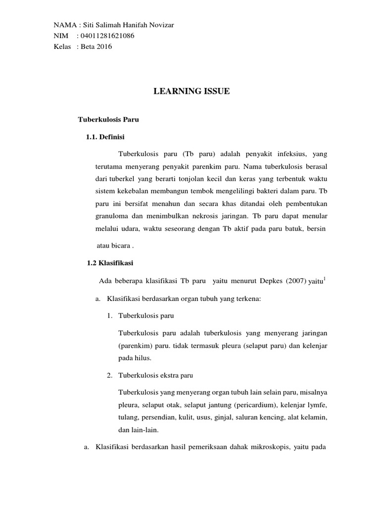 Learning Issue TB | PDF