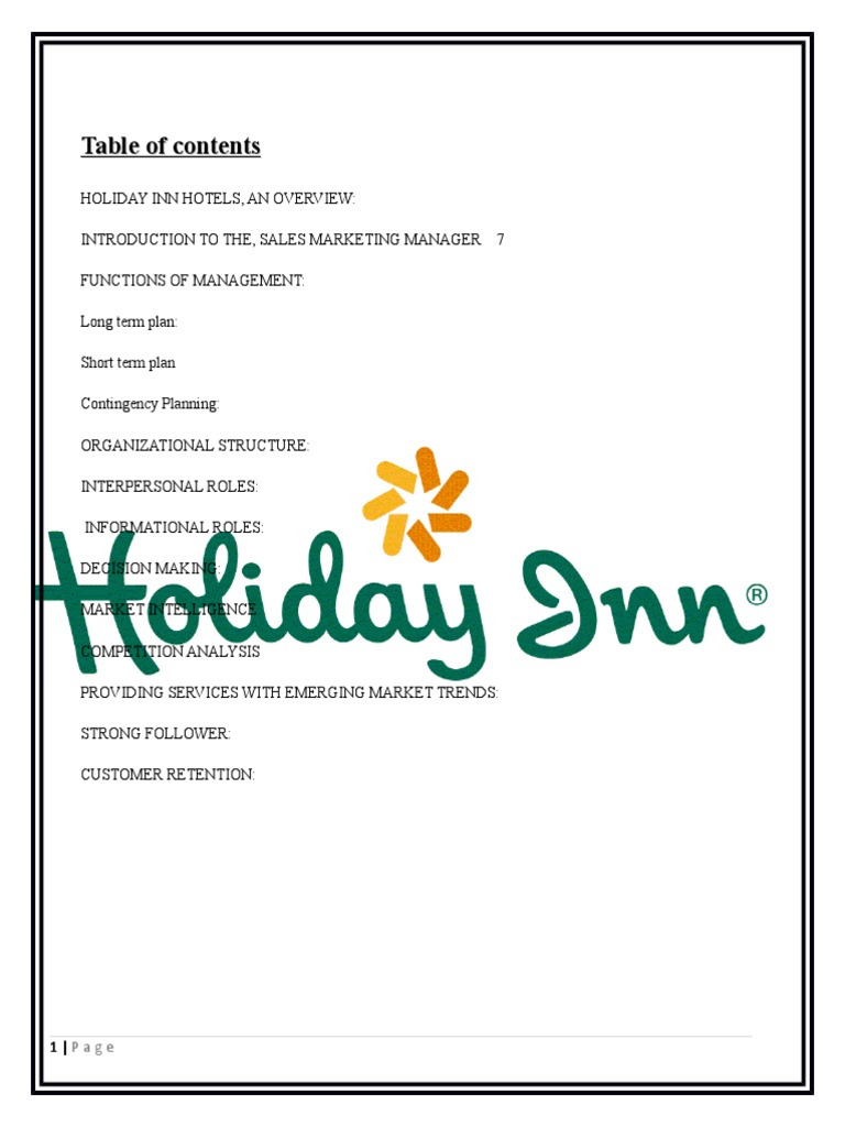 Holiday Inn | PDF | Inn | Hotel