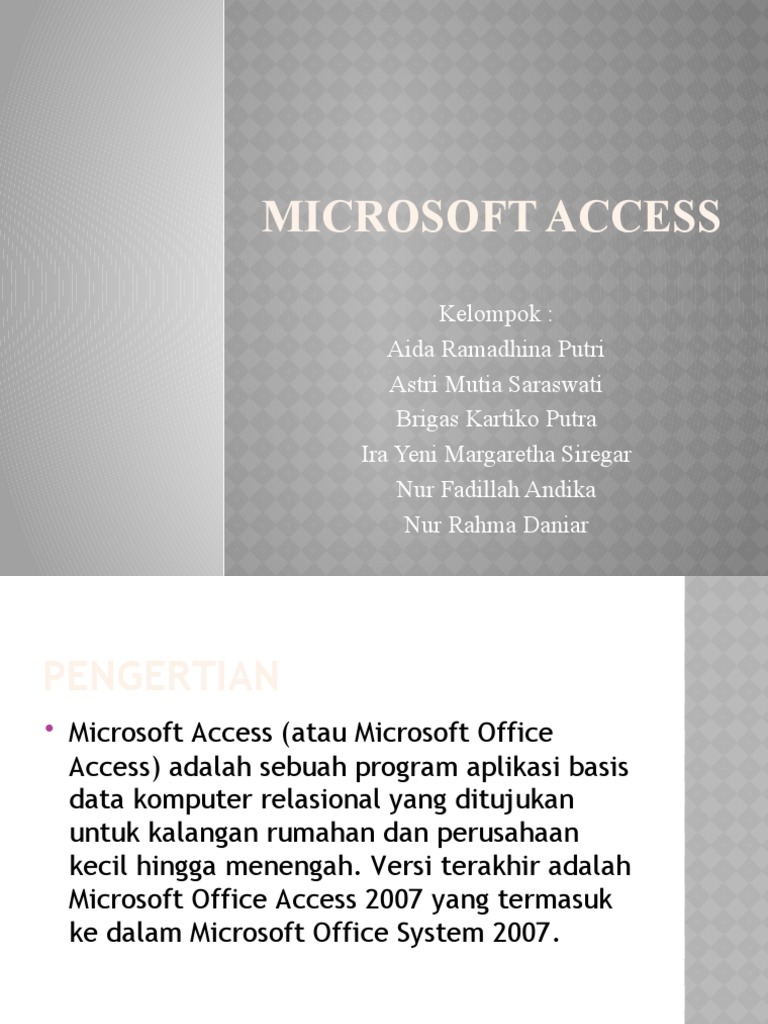 Microsoft Access | PDF