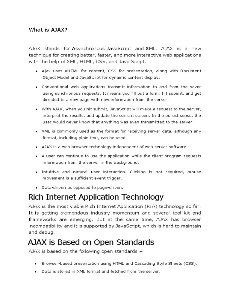 Ajax | PDF | Ajax (Programming) | Hypertext Transfer Protocol