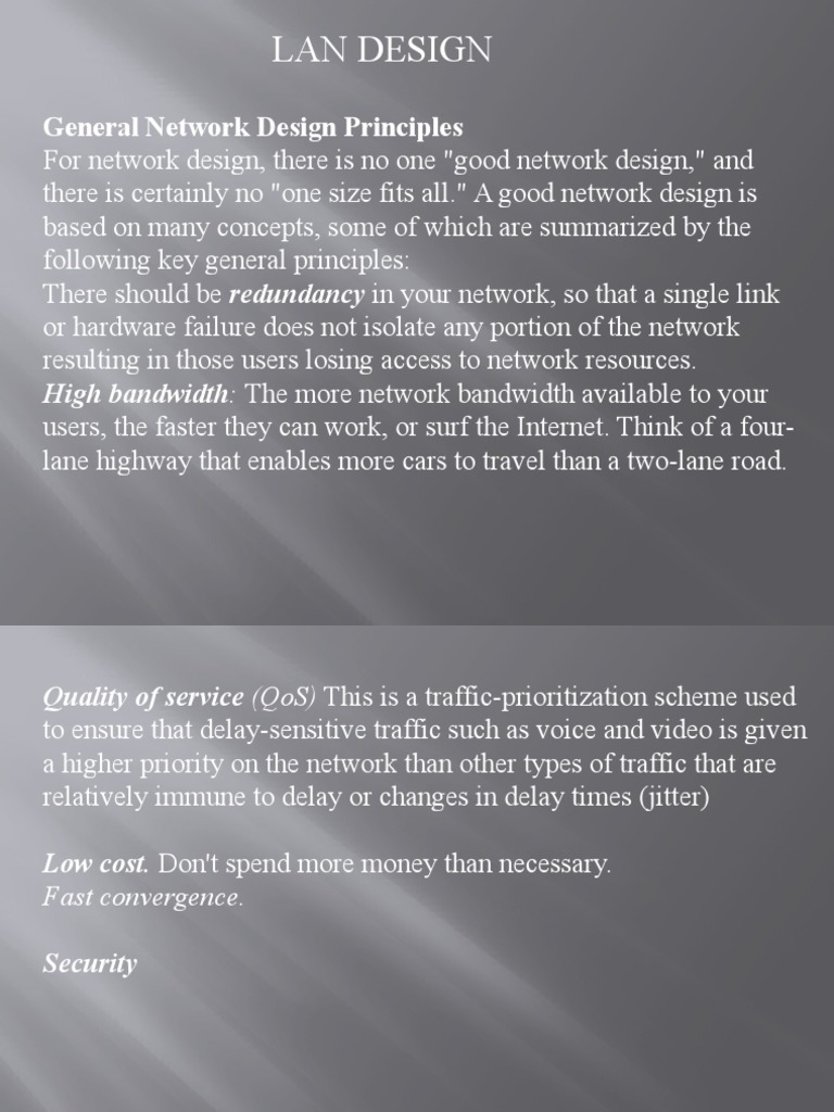 Chapter 1 Network Design | PDF | Computer Network | Network Switch