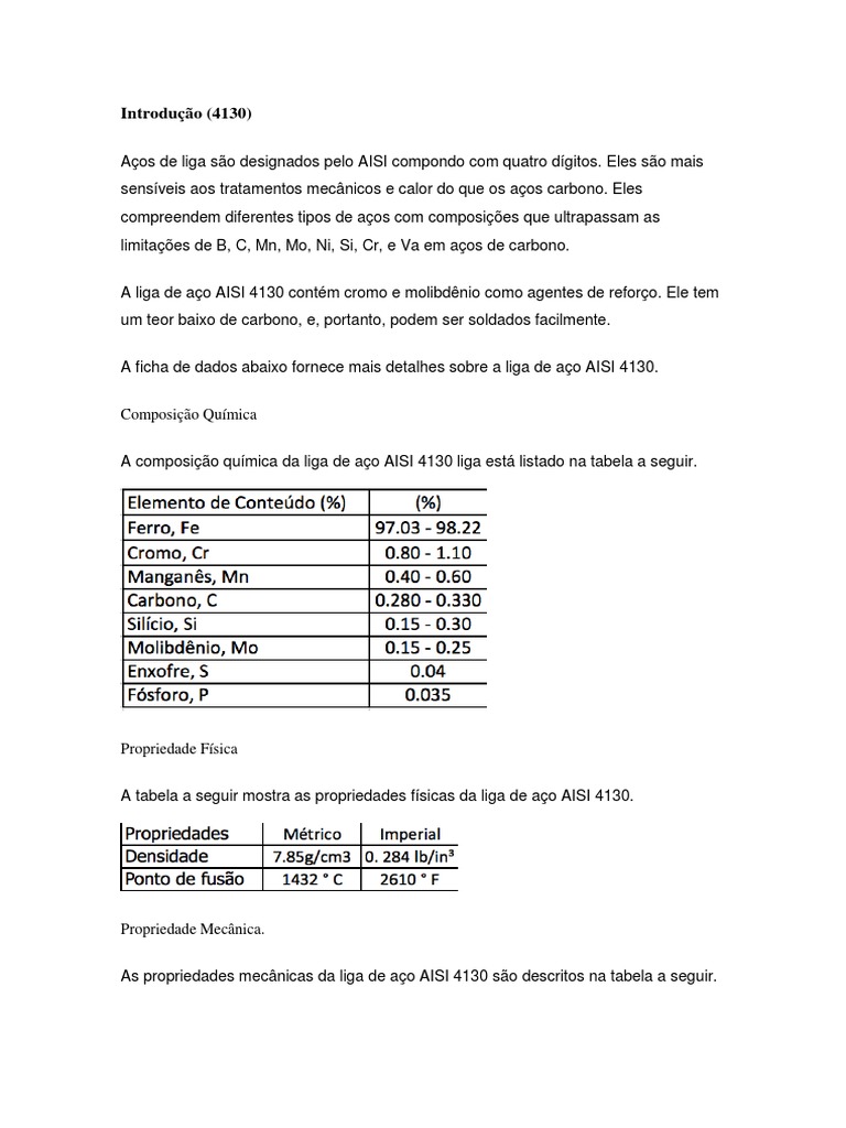 Aisi 4130 | PDF