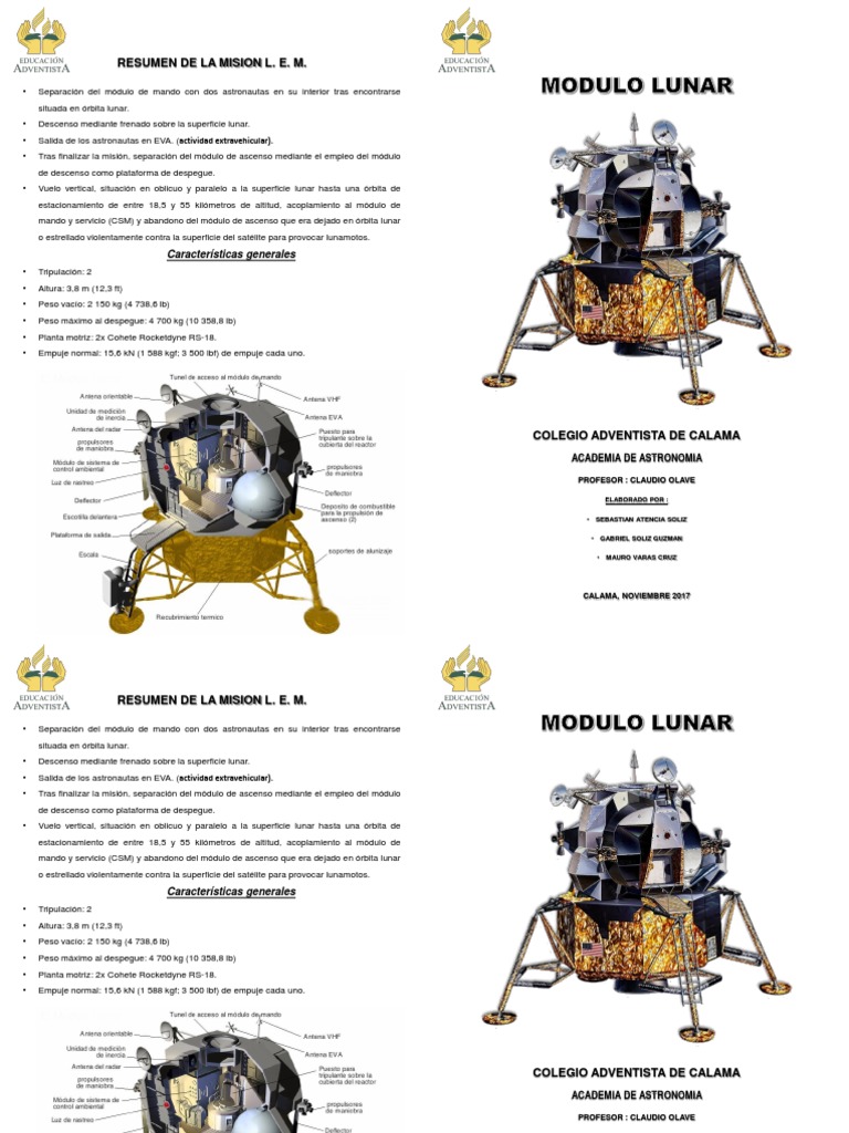 Modulo Lunar | PDF | Módulo Lunar Apolo | Programas de la NASA