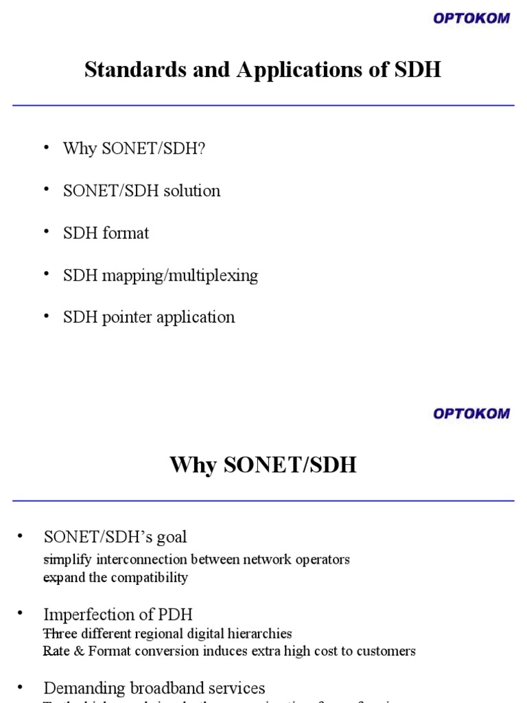 Standards and Applications of SDH | PDF | Computer Networking ...