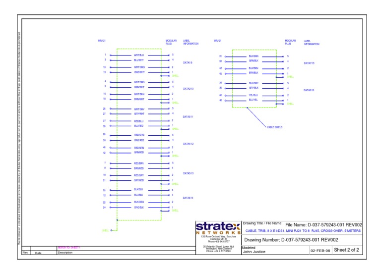 Pin Out RJ21 To RJ45 Eclipse Trib Cable | PDF | Chess | Chess Openings