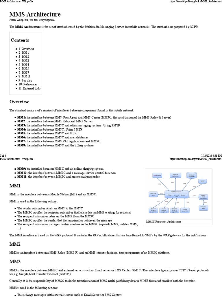 MMS Architecture - Wikipedia | PDF | Telecommunications Standards ...