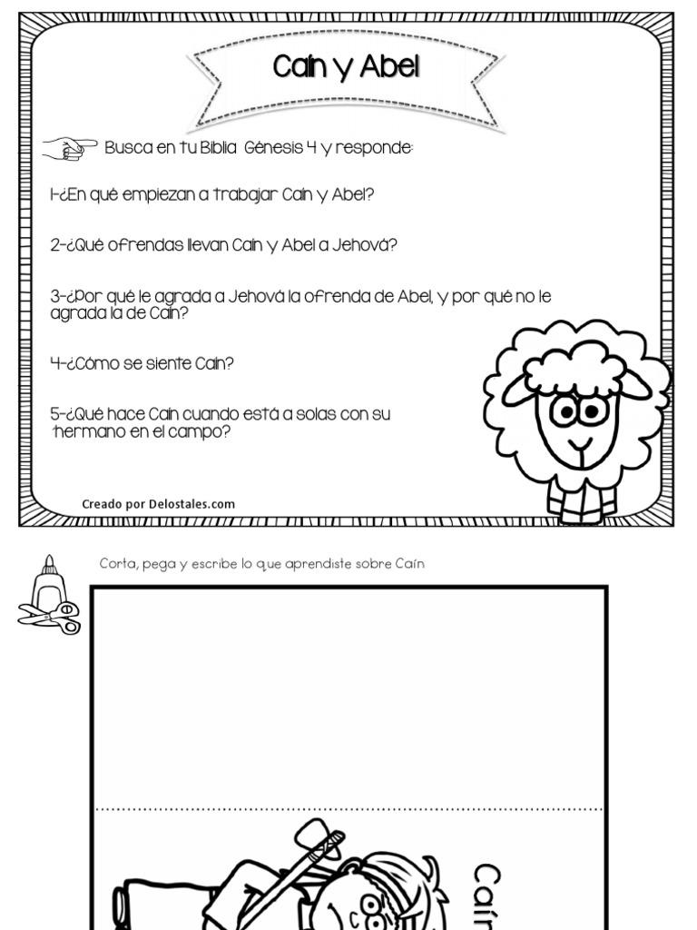 Actividades y preguntas sobre Caín y Abel | PDF