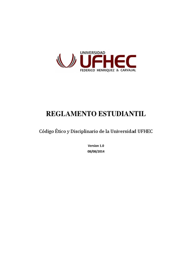 Reglamento Estudiantil | PDF | Prueba (evaluación) | Disciplinas