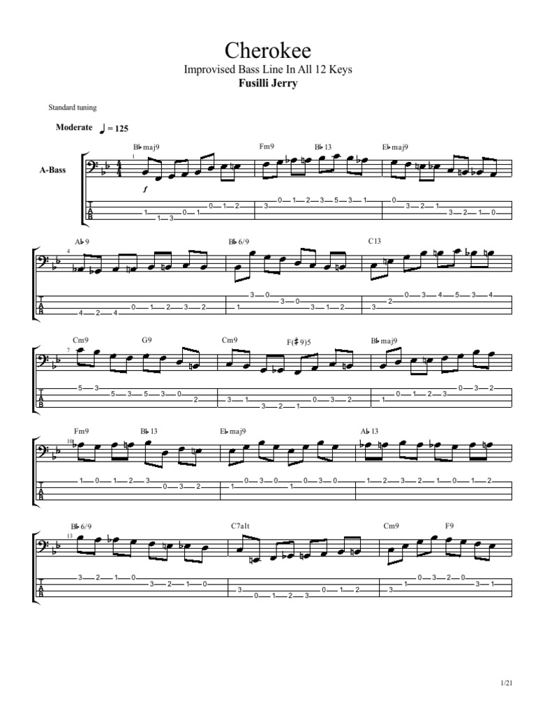 Cherokee Tab and Notation | PDF | Leisure