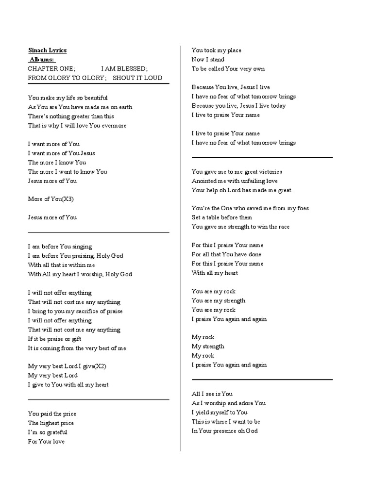 Sinach Lyrics | Miracle | God In Christianity