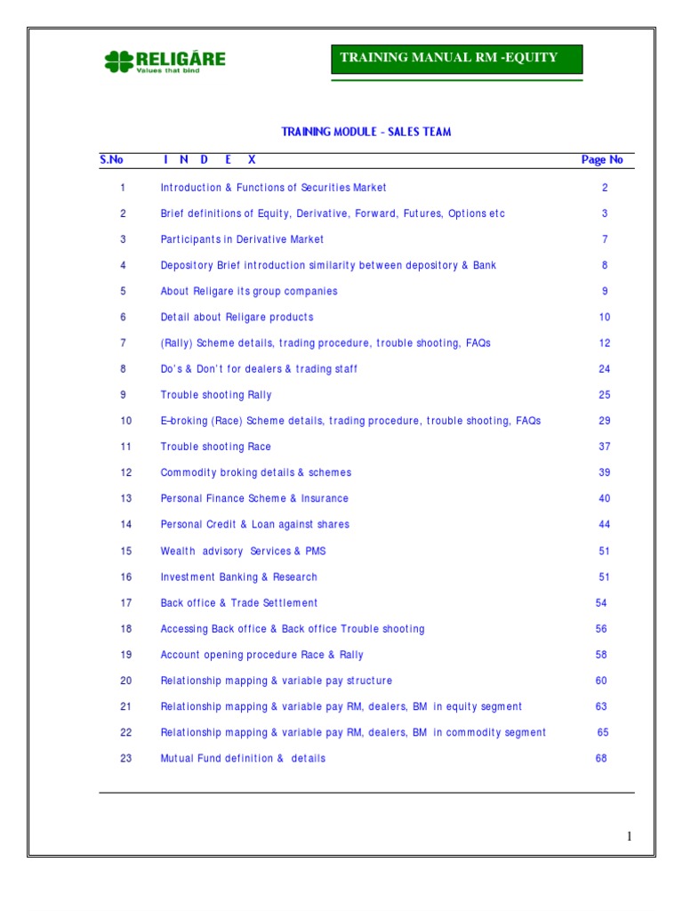 Equity Training | PDF