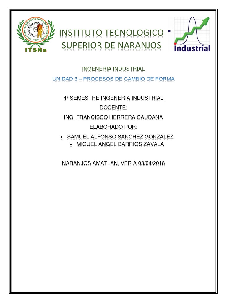 Procesos de Cambio de Forma en Ingeniería | PDF | Perforar | Extrusión