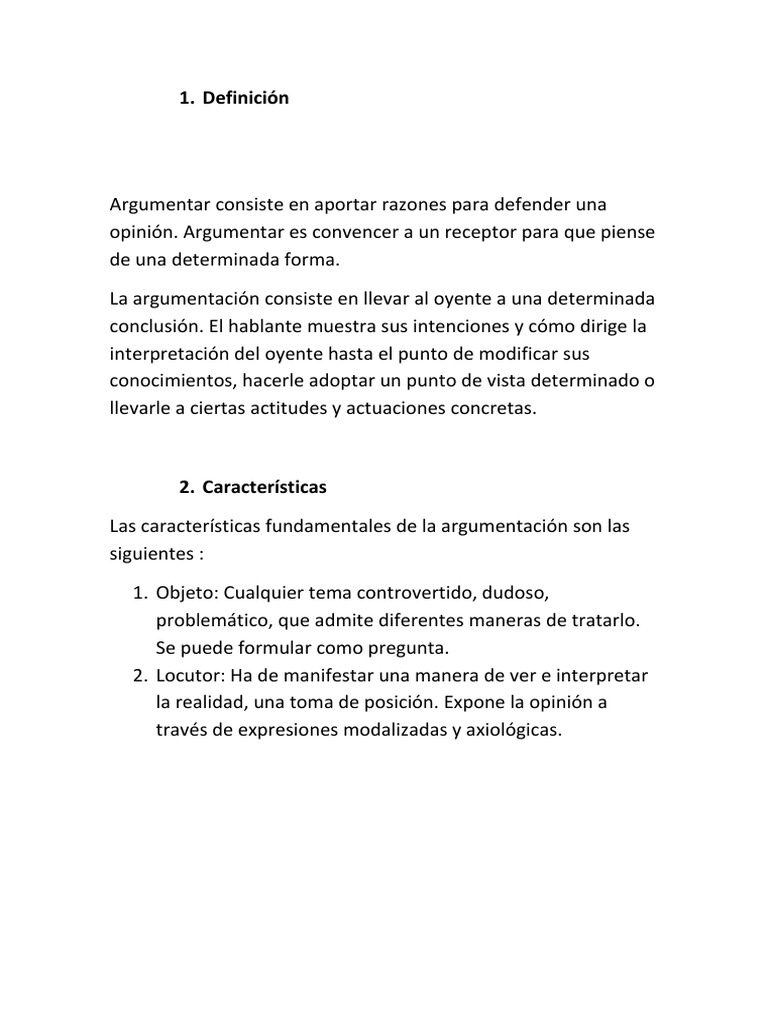 Qué Es La Argumentación | PDF | Argumento | Conceptos psicologicos